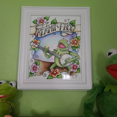 Rainbow Connection Kermit Greeting Card / A 5x7 Muppet Fan Art - Etsy