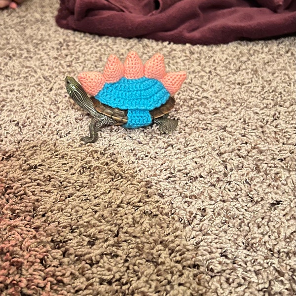 Tortoise Sweater Dinosaur, Stegosaurus Cozy for Tortoises, Crochet ...