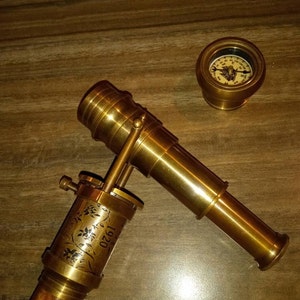 Vintage Bronze Antique Brass Trumpet Pocket Bugle Horn 3 Valve ...