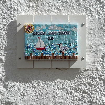 Made to Order Mosaic House Number Sign House Number Sign - Etsy