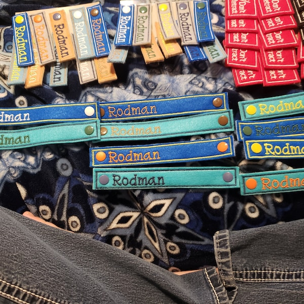 Snap on Reusable Name Tags Labels, Alert Labels Embroidered Custom - Etsy