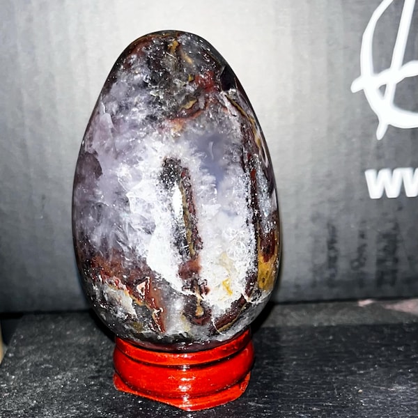 Blue Banded Agate Carnelian Sphere | 55MM | Large Polished Crystal ...