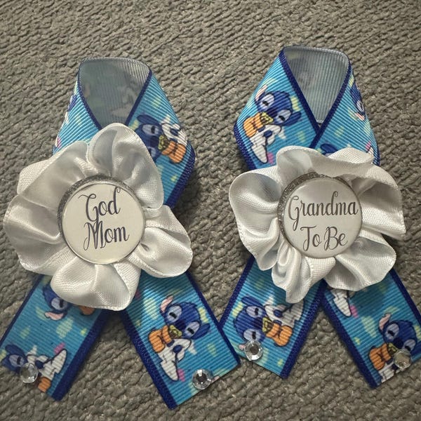 Blue Boy Baby Shower, Royal Lavender Blue Mommy to Be Ribbon, Daddy to ...
