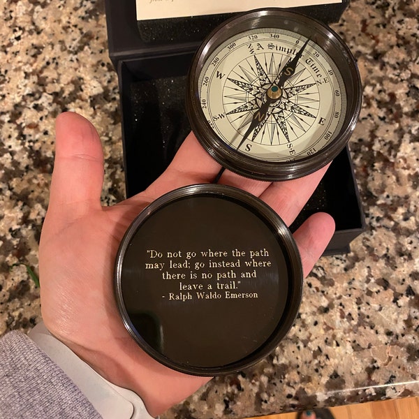 Not All Those Who Wander Engraved Compass - Etsy