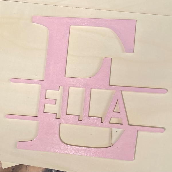 Split Monogram SVG Bundle, Spilt Letter Svg, Alphabet Clipart, Last ...