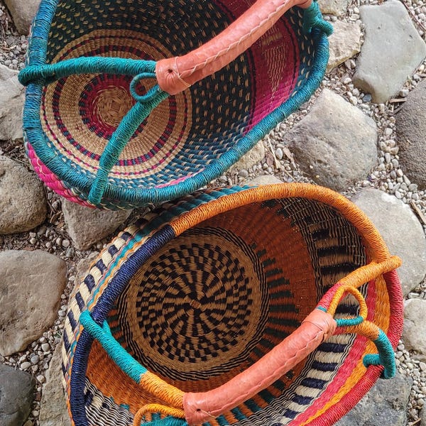 Bolga Basket,basabasa Pot Basket,large Basket African Market Basket ...
