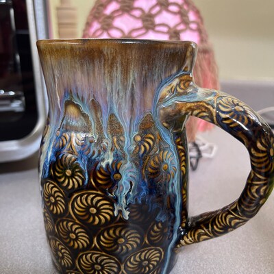 12 Oz Medium Mug, Porcelain, Texture, Ceramic Mug, Pottery Mug, Tea Mug ...