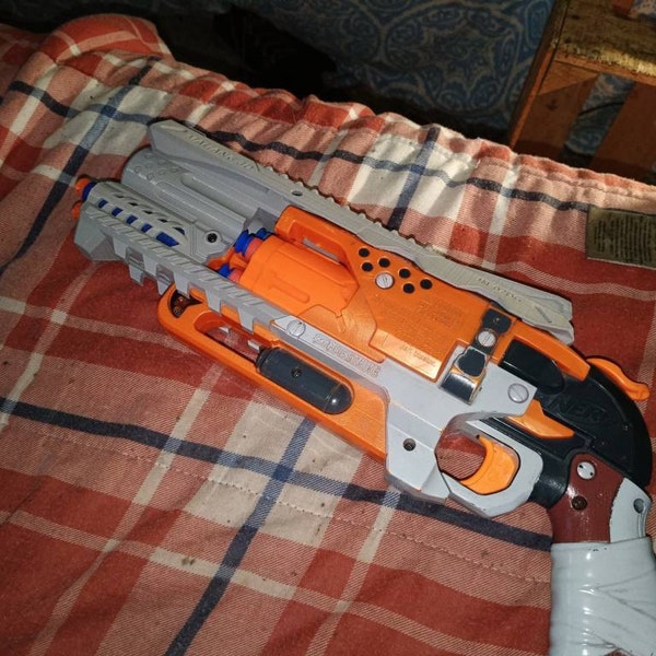 Maliang Extended Hades Barrel Top Rail 3D Printed for Nerf Hammershot ...