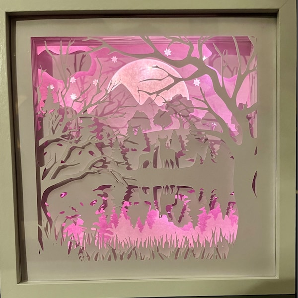 Fichier lightbox nature shadowbox - Etsy France