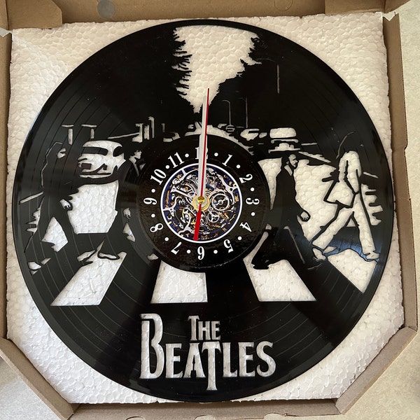 Black Panther Vinyl Record Round Wall Clock Creative Decor for Boys ...