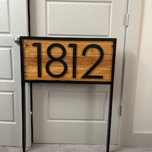 House Number Sign Painted Farmhouse Address Sign Distressed House ...