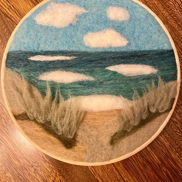 Beach View Needle Felting Kit - Beginner Friendly - Includes Video ...