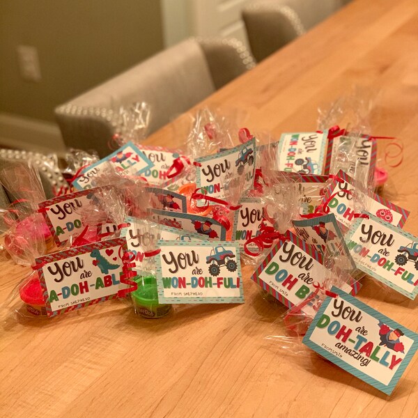 Printable Christmas Playdoh Gift Card Editable, Christmas Class Favors ...