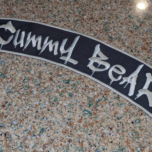 Custom Embroidered Patch - Top and Bottom Ribbon Rocker Motorcycle ...