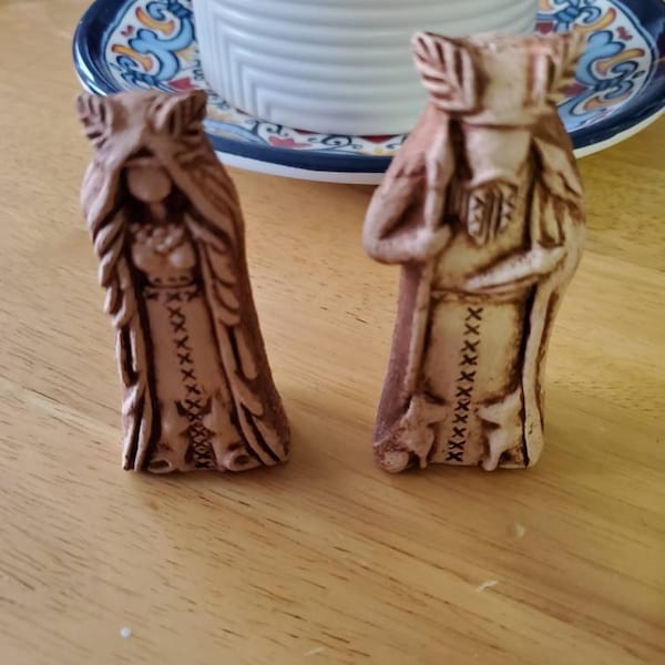 Freya and Odin Statue / Odin and Freya Figurines Are Made of Natural ...