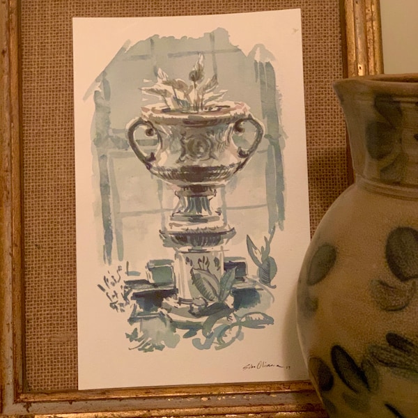 6”x8” Blue Iris Monochrome Study - Acrylic on Paperboard - Original Art ...