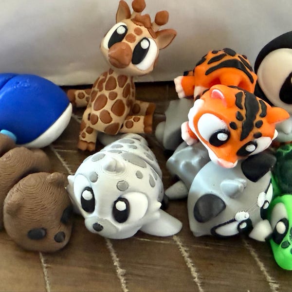 Mini Critter Squad – Cute 3D Printed Animal Figurines • Desk Pets ...