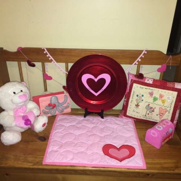 Valentine's Day Sampler Decorative Pillow Valentine Room Decoration ...