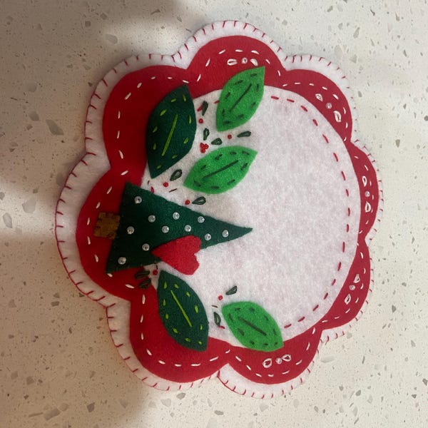 PDF Christmas Tree Candle Mat Cozy Felt Pattern - Etsy