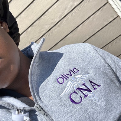 CNA Sweatshirt Certified Nursing Assistant Nurse Sweatshirt Caduceus ...