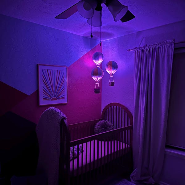 Hot Air Balloon Nursery Decoration | Knitted Airballoon | Baby Mobile ...