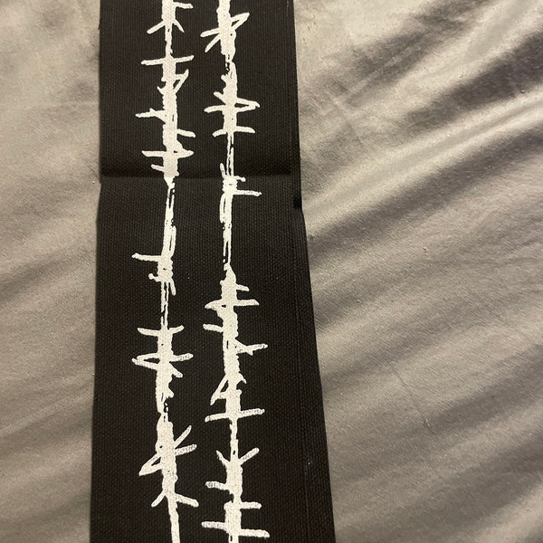 Barbed Wire Strip Patch - Screen Printed Patch - Punk - Hardcore - Etsy