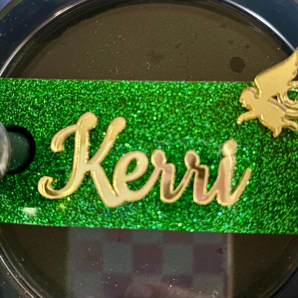 Gold Monkey Tumbler Topper | Gold Mirror on Green Glitter | Stanley ...
