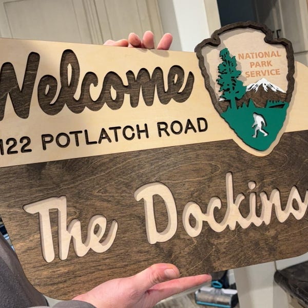 National Park Service Welcome Sign, Custom NPS Sign, Wedding Sign ...