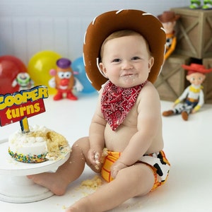 Cowboy Sheriff Cake Smash Bloomers, SPECIFIC DATE MESSAGE 1st Bandana ...