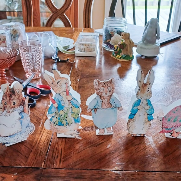 INSTANT DOWNLOAD - LARGE - Peter Rabbit Cut Out Table Stands - 10 ...