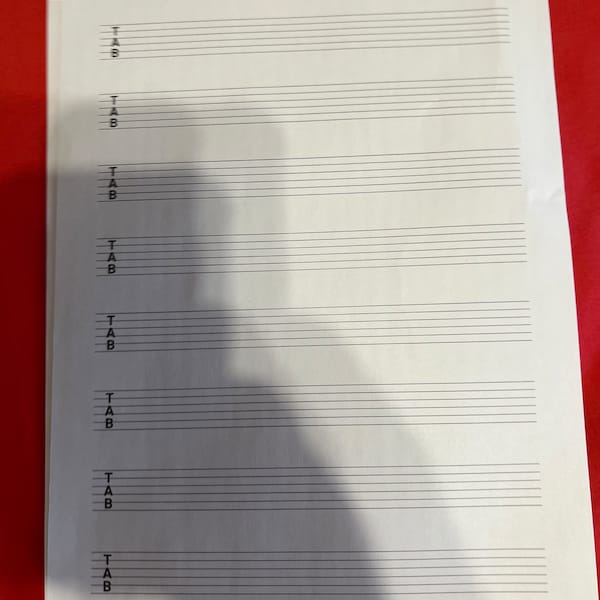 Printable Guitar Tab Paper for US Letter and A4. Blank Guitar Tab ...