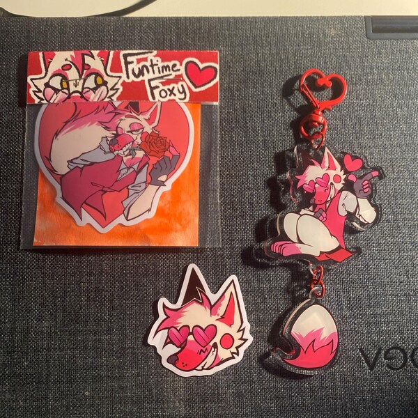 Sticker Funtime Foxy Valentines FNAF | Matte Vinyl - Etsy