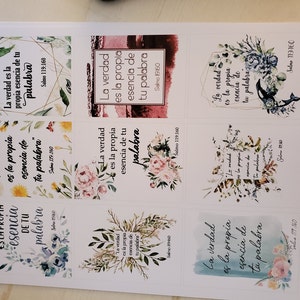 Spanish Watercolor Plum Scripture Cards - Etsy