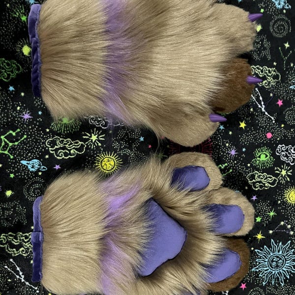 PDF Pattern Download Puffy Fursuit Handpaws, Furry Paws Tutorial, Paw ...