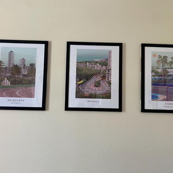 Formula One Race Track Location Print A6, A5, A4, A3 - Etsy