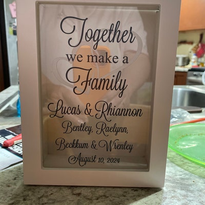 Blended Family Wedding Sand Ceremony Shadow Box Set, Unity Candle ...
