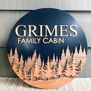 Digital File Forest Round Name Sign SVG for Glowforge Laser Cutters ...