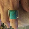 Beth Dutton Inspired Turquoise and Sterling Silver Large Statement Ring ...