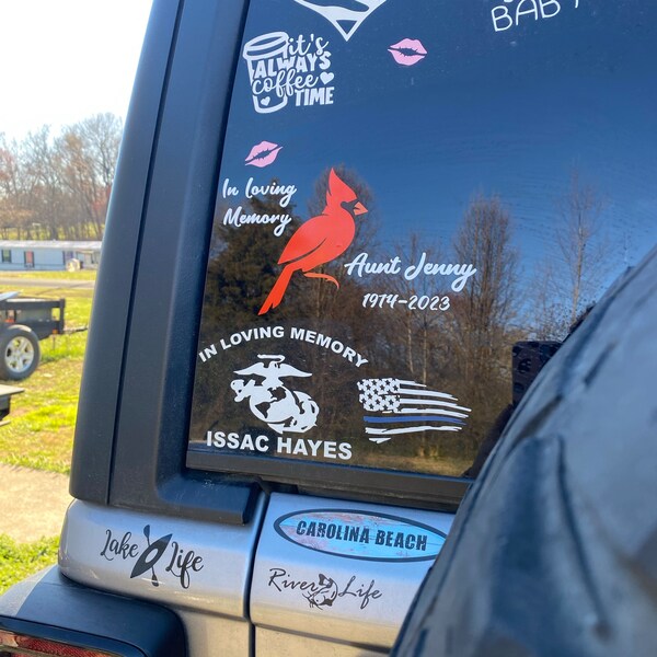 In Loving Memory Decal, in Loving Memory, Memorial Decal, Memorial ...