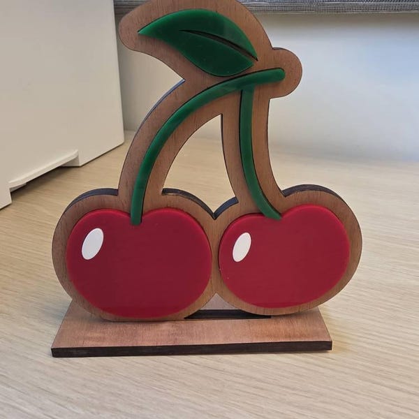 Cherry Mini Sign With Stand, Cherry Birthday Decor, Cherry Decor ...