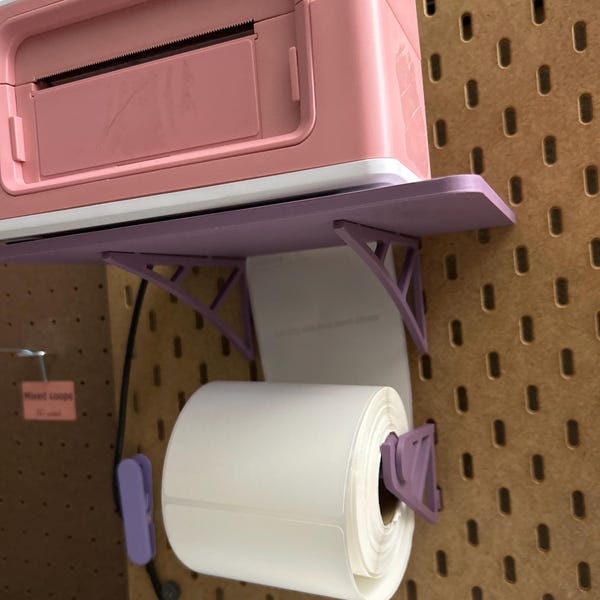 Thermal Label Printer Shelf, SKADIS or 1/4" Pegboard Compatible ...