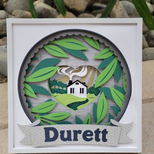Family Name Shadow Box SVG Template: 3D Layered Paper Cut Wall Art - Etsy