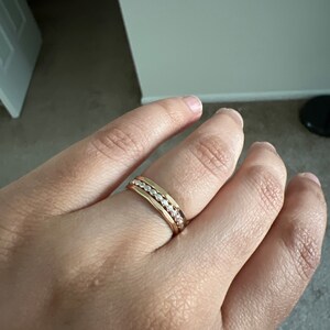 Hammered Bypass Ring, Adjustable Open Band Spiral Ring, Gold or Silver ...