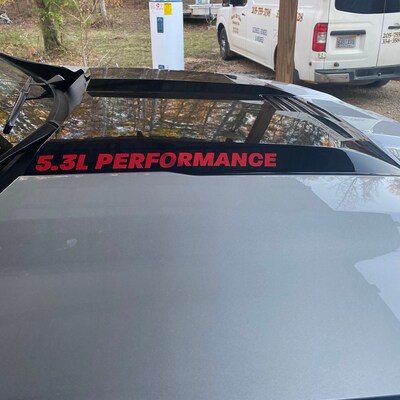 5.3L Performance Hood Decal Sticker Emblem Logo Fits: GM Vortec Chevy ...
