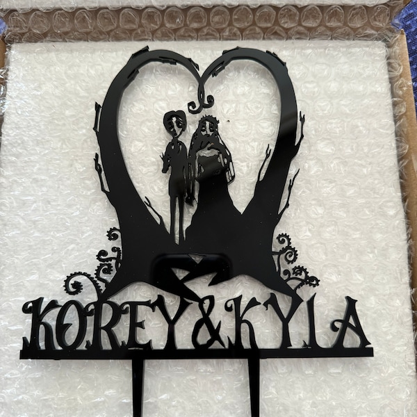 Corpse Bride Cake Topper, Halloween Wedding Cake Topper, Halloween ...
