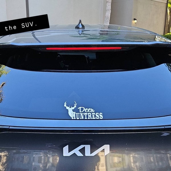 Deer Huntress Hunting Decal Sticker | Womens Bowhunter Archery Compound ...