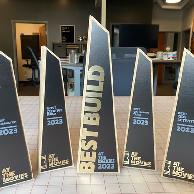 Modern Laser Cut Steel Trophy Corporate Award Unique Metal - Etsy