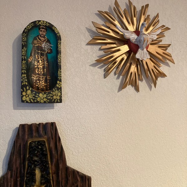 Handmade Holy Spirit Dove Wall Decor: Wood Trinity Statue - Etsy
