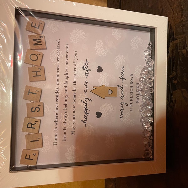 Personalised New Home First Home Gift. New Home Gifts. First Home Frame ...