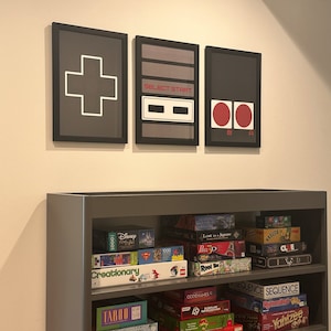 Controller Poster Set NES Inspired, Printable 3 Piece Game Room Wall ...